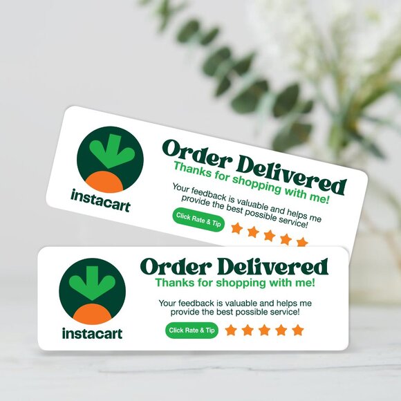 Design by Me | Office | Instacart Delivery Rating Sticker Labels 48 Ct ...